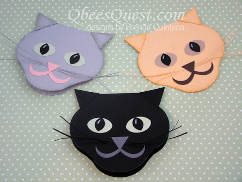 Cat Shaped Card Tutorial - Qbees Quest