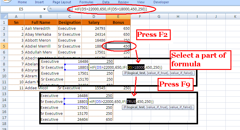 Learn to Debug Formulas in Excel - QuadExcel.com