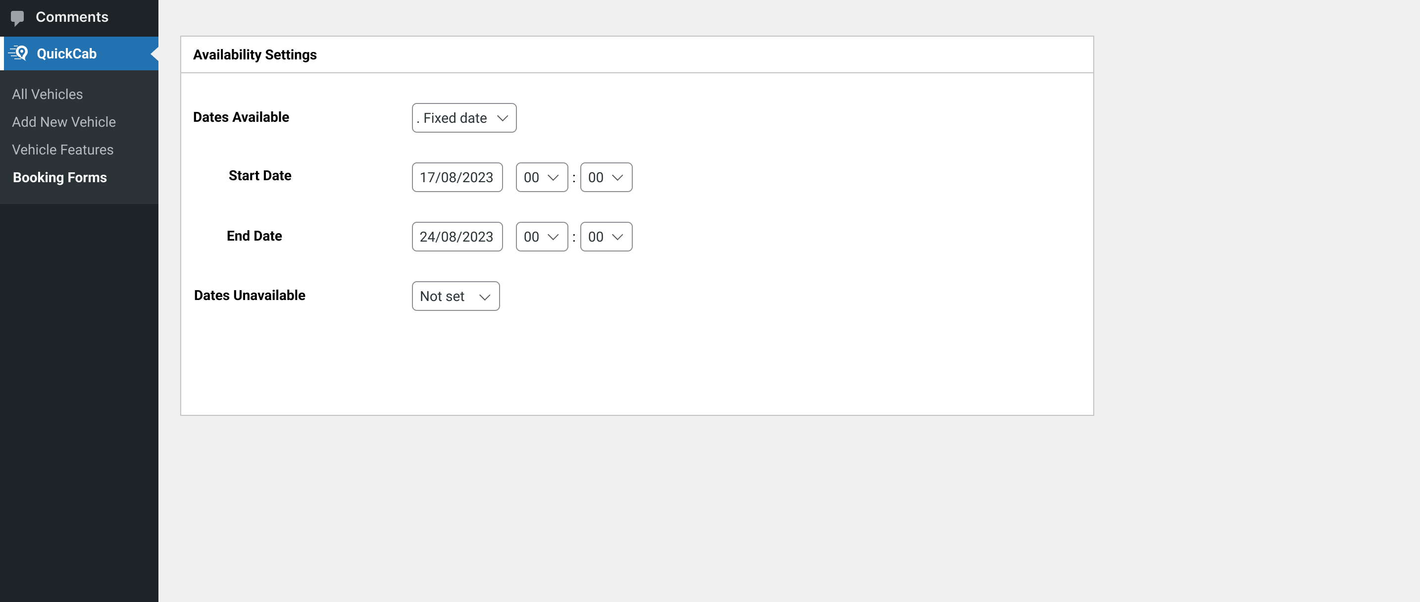 Introducing QuickCab's New Availability Settings: Total Control Over Your Business Hours ...