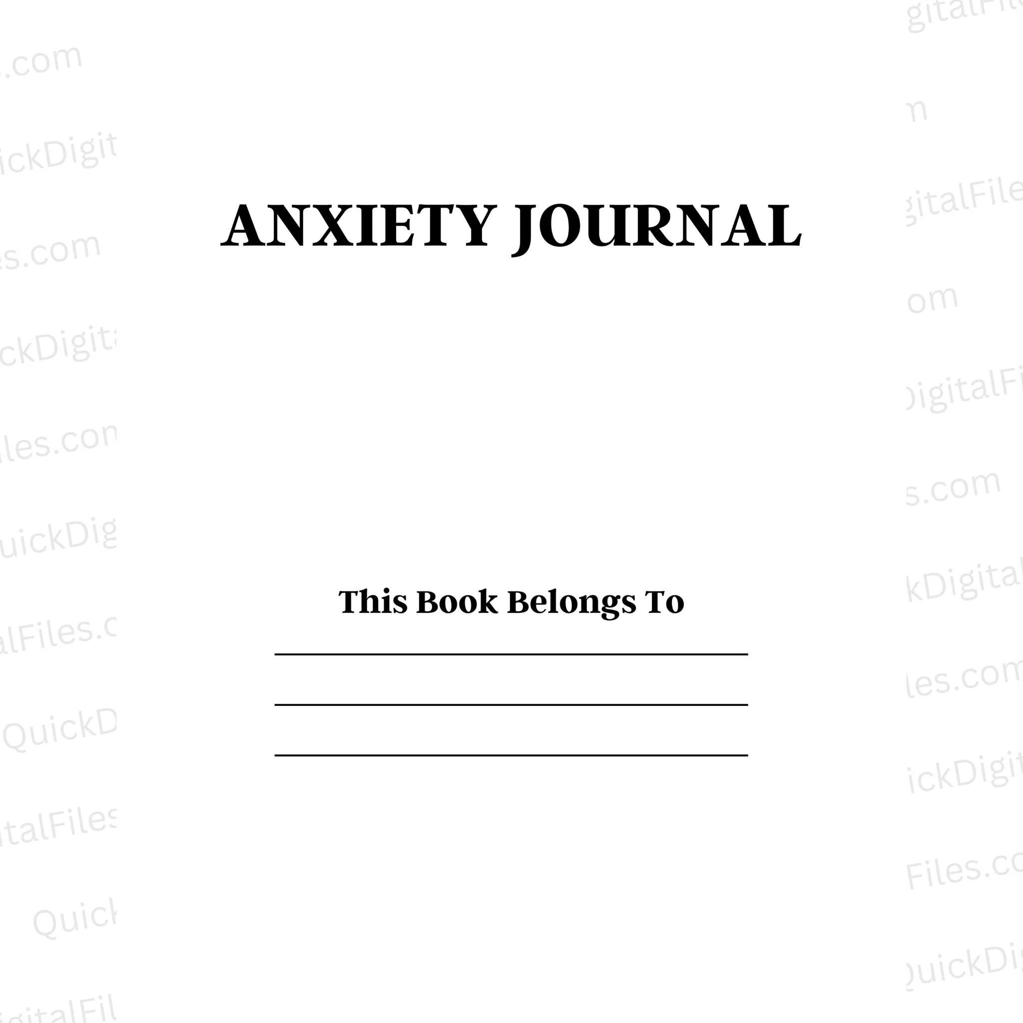 Printable Anxiety Journal Track Manage Stress With Mindfulness