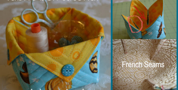 Candy Fabric Box - How To Finish With French Seams - Quilting Cubby
