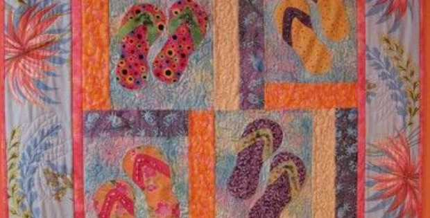 Flip Flops Wall Quilt To Make And Gaze At Some Paradise On Your Wall ...