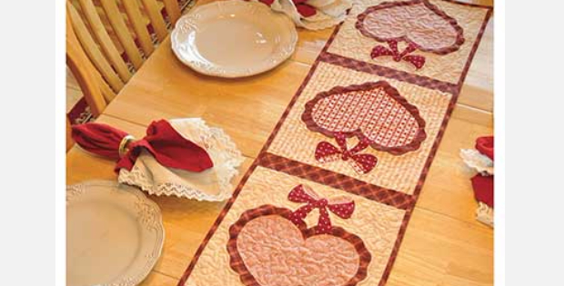 February Table Runner If You Love A Vintage Valentine - Quilting Cubby
