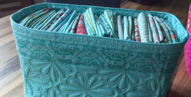 Pretty Quilted Fabric Baskets Start Packing In Your Favorite Stash ...