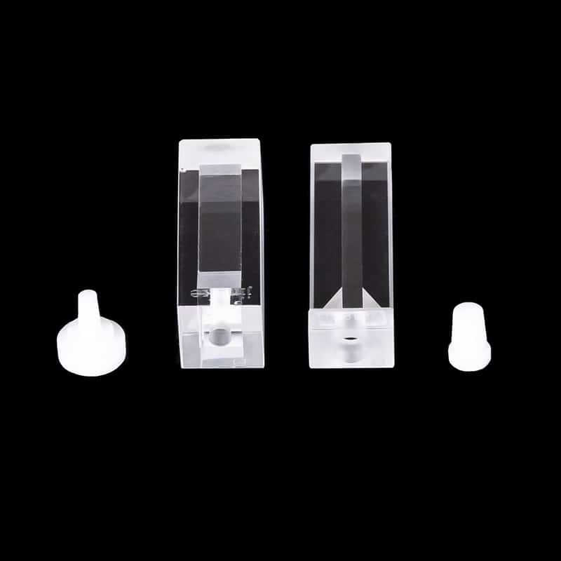 (VCK13) Custom Cuvette Example, Micro Cuvette with Stopper | Qvarz.com