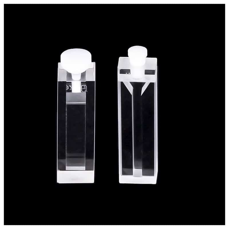 (VCK13) Custom Cuvette Example, Micro Cuvette with Stopper | Qvarz.com