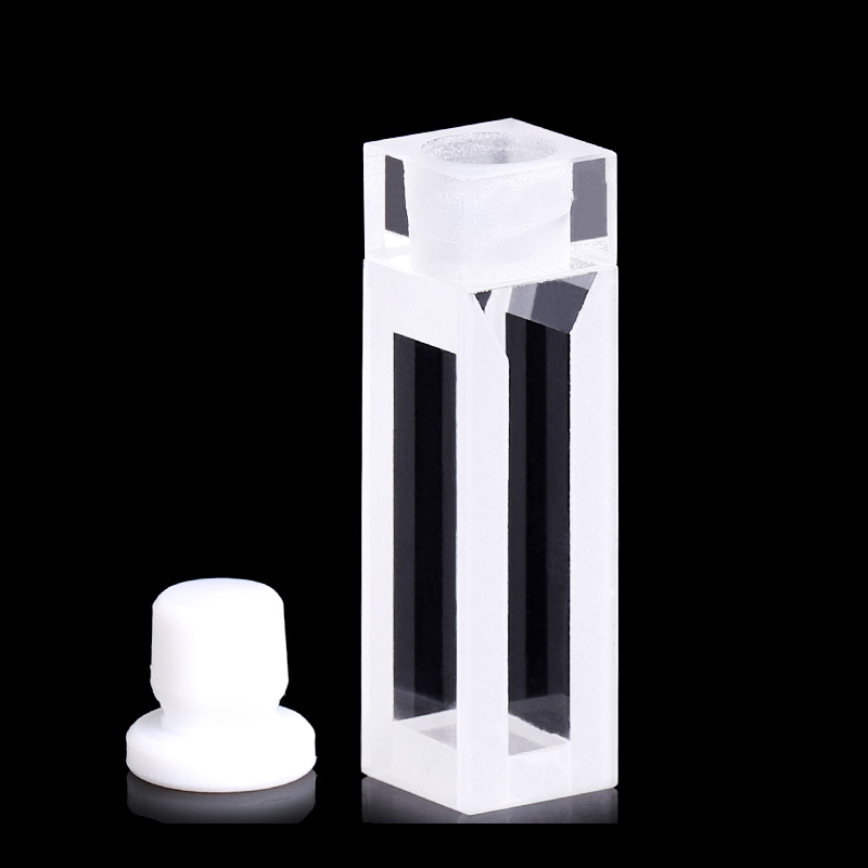 (VFPFS4) 1.4mL Semi-Micro Cuvette, Stopper, Fused, Width 4mm, 4 Windows ...