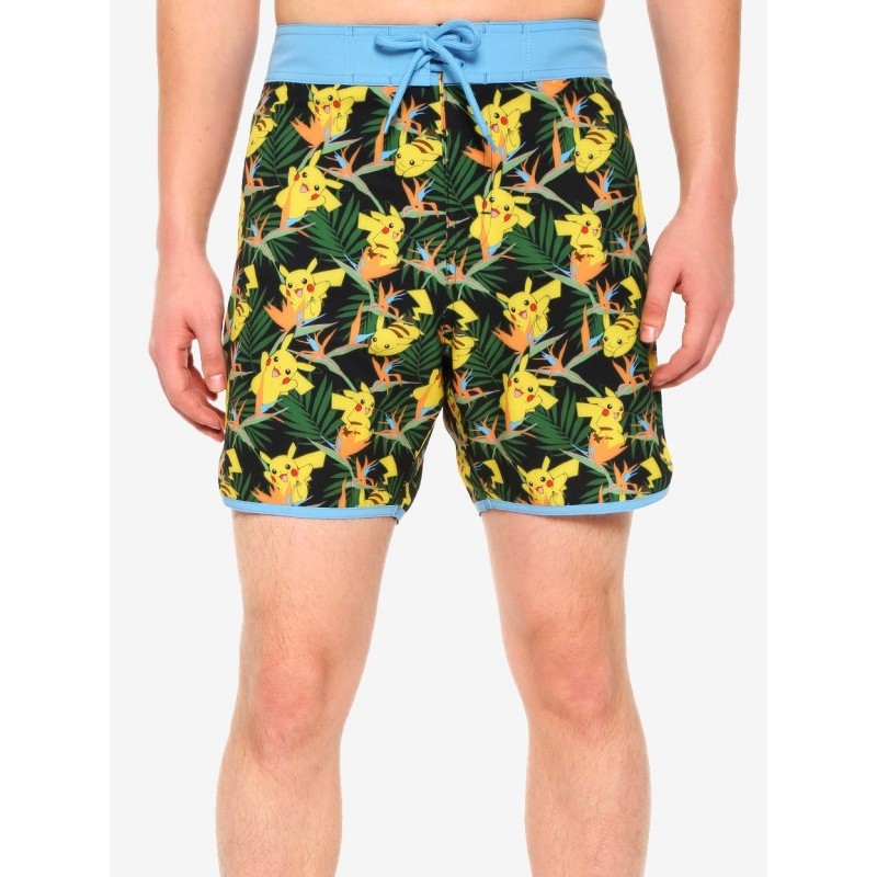 Pokemon Pikachu Birds of Paradise Men Swimming Trunks - RACKMETRO