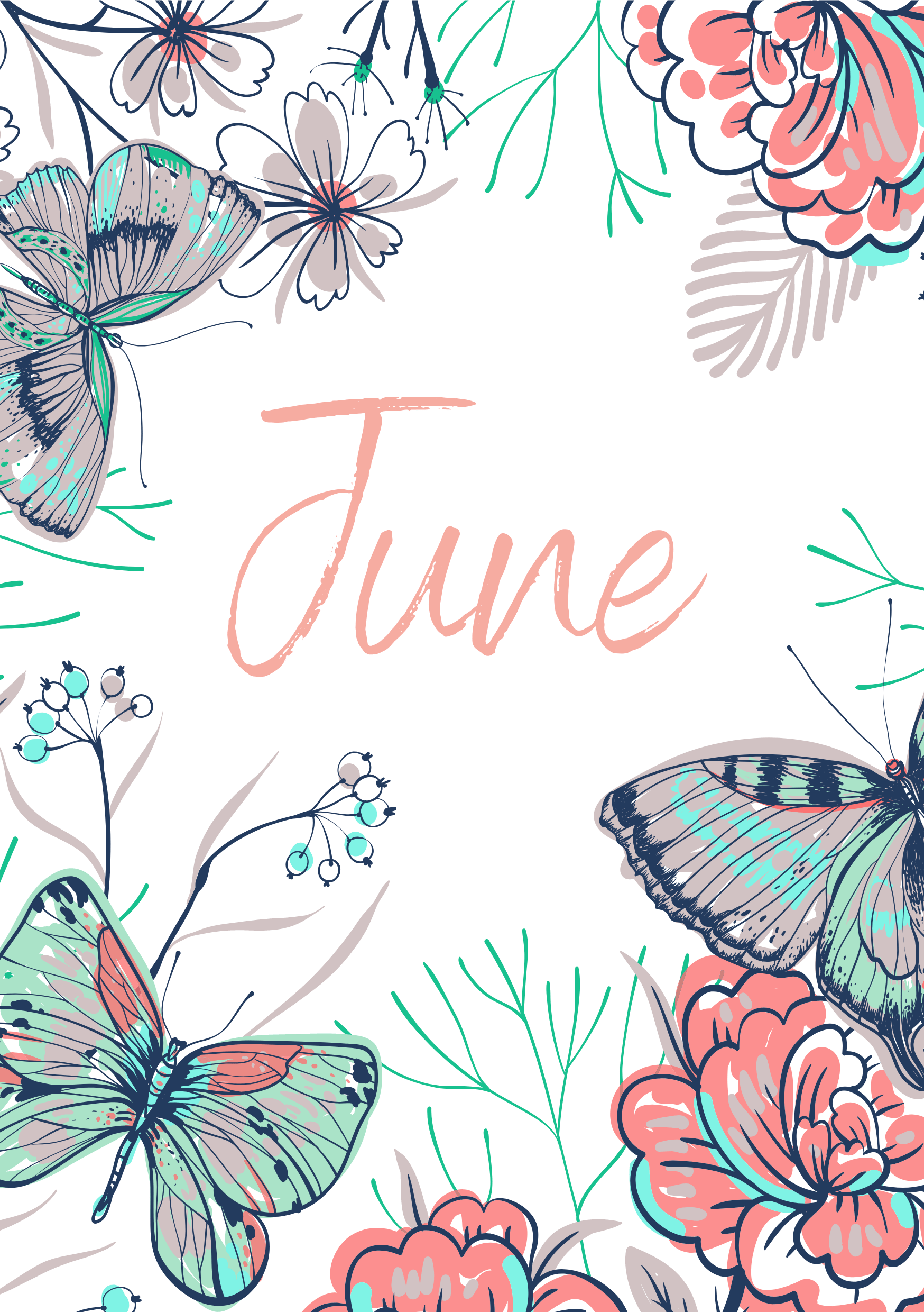 Free Printable Bullet Journal Cover Pages For June - Rad Planner