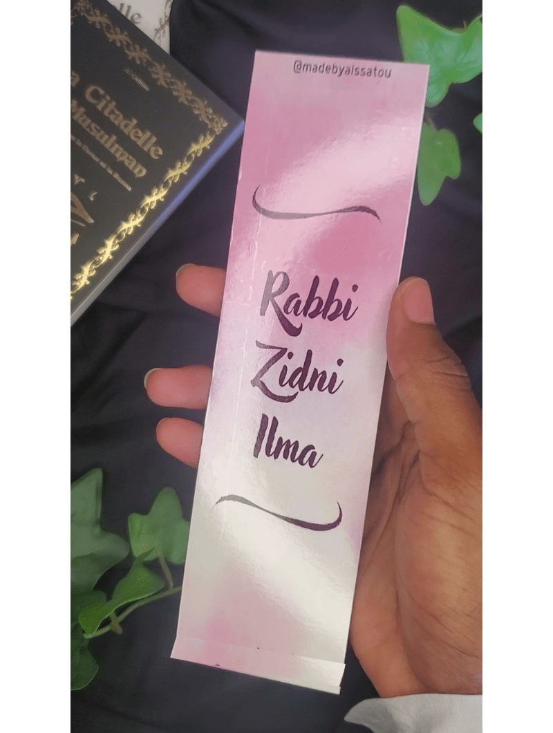 Marque-Page | Rabbi Zidni Ilma Rose | Rafahna, Boutique Islamique - Dakar