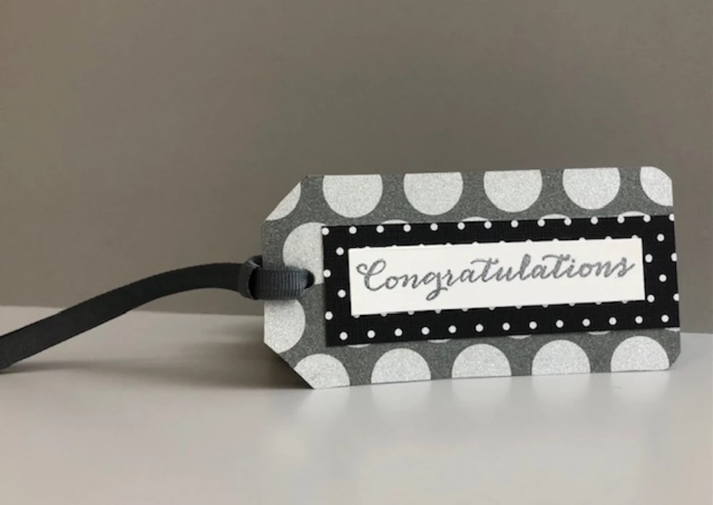 Silver & Black Congratulations Gift Tag - Rand Jackson