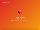 Dice Roller Roll Virtual Dice Online Randome Io Randome Io