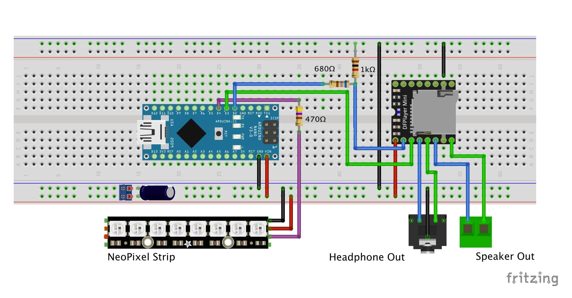 Lightning And Thunder Effect Arduino Dfplayer Mini Neopixels Random Making Encounters 0704