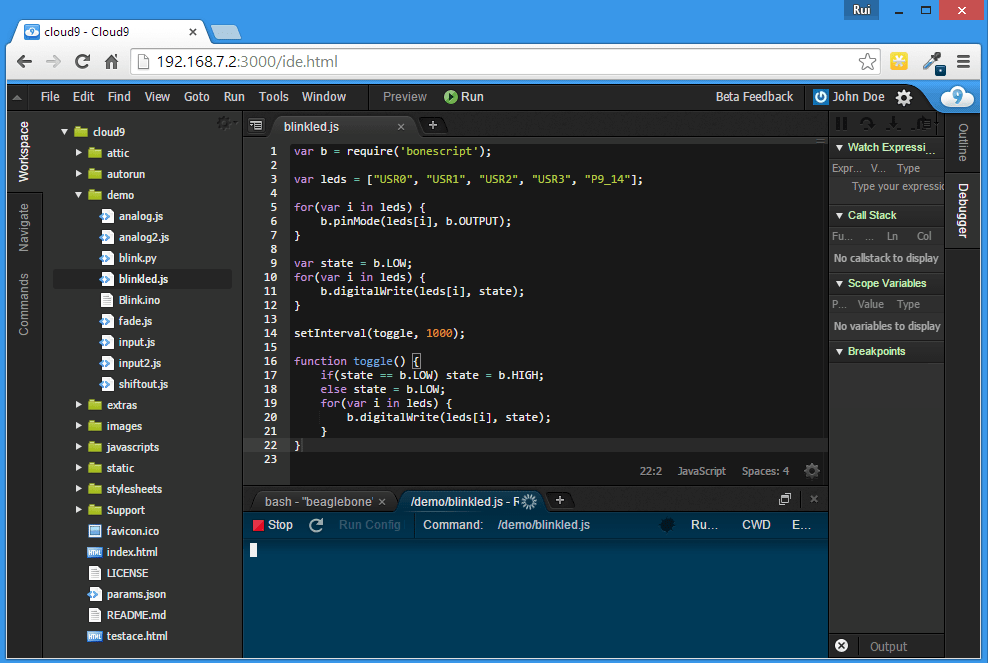 Cloud9 IDE on the BeagleBone Black | Random Nerd Tutorials