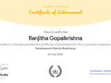 Ranjitha G Certificates