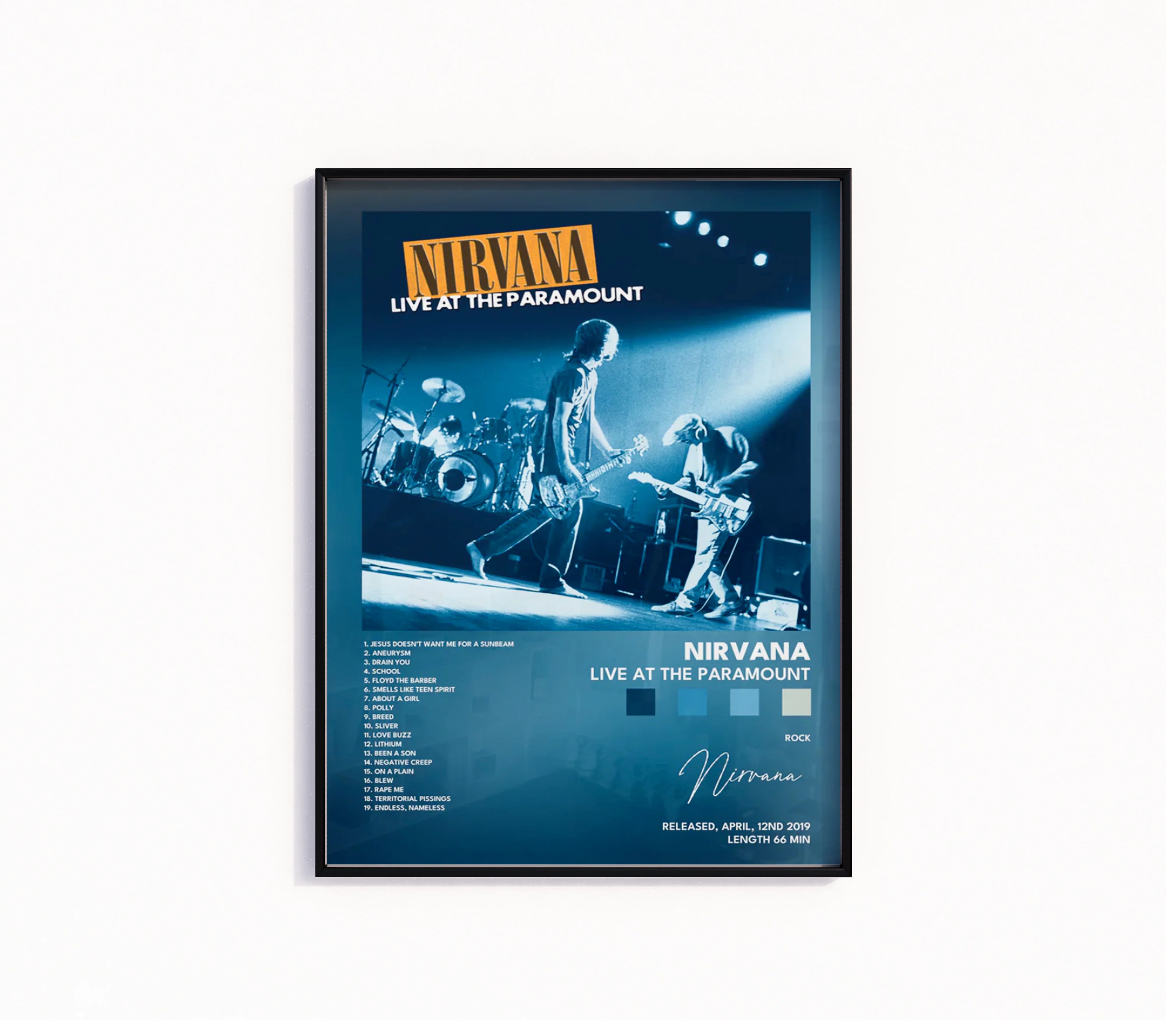 Nirvana Live At The Paramount Album Poster Rapper Posters