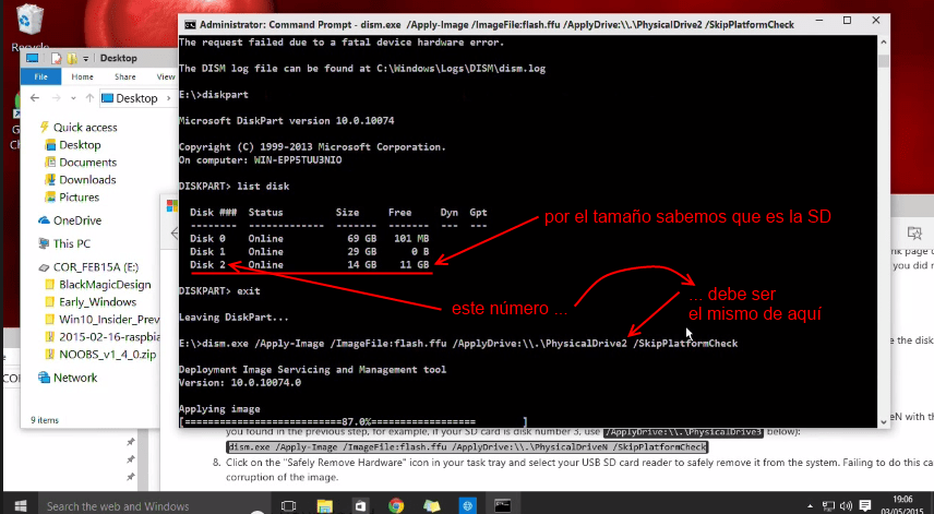 Cómo instalar Windows 10 IoT en la Raspberry Pi 2