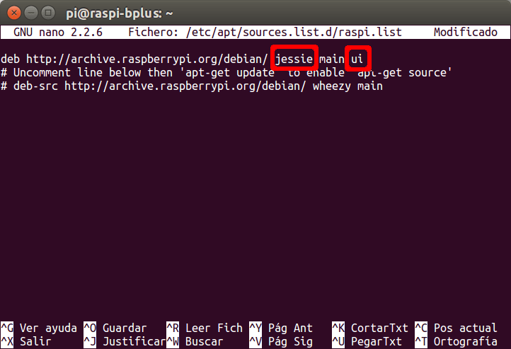 Actualizar a Raspbian Jessie