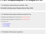 Konsep Dasar Css Dan Cara Menghubungkan Html Css Part 4 Rasupe