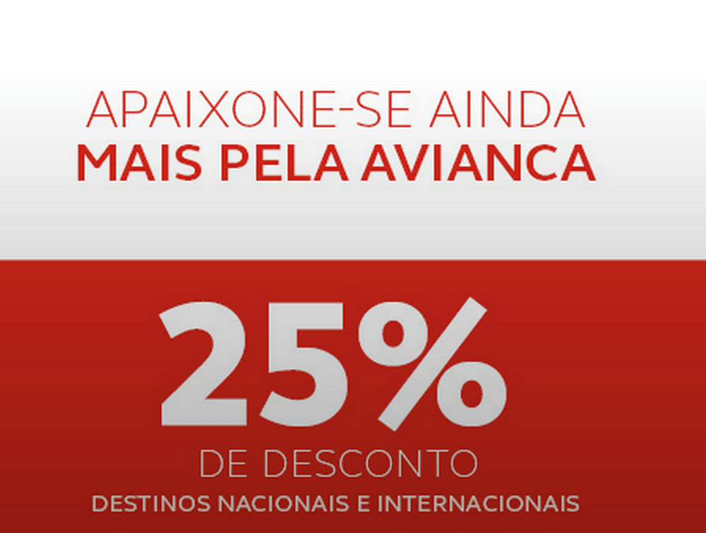 AVIANCA BRASIL: 25% de descuento – Ratamundo.com