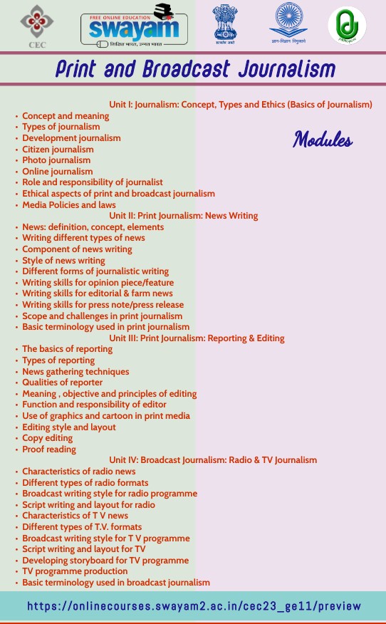 Enrollment opens for SYAWAM MOOCs 4 credit course on Print and ...