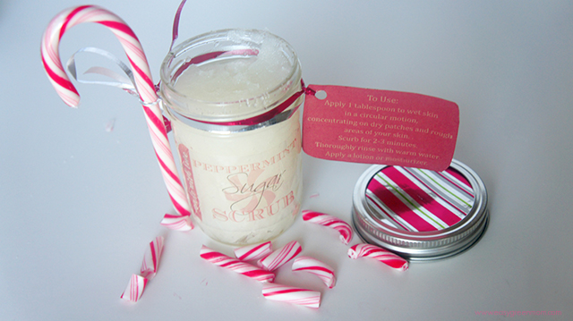 Homemade Peppermint Sugar Scrub + Free Printable Labels