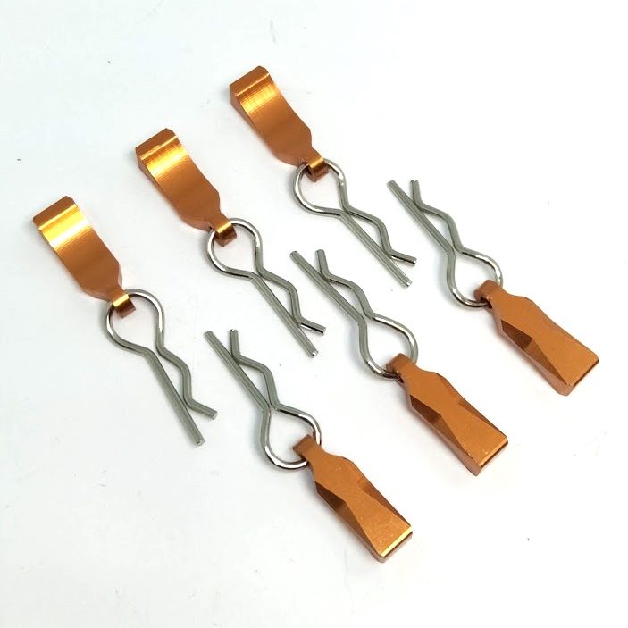 Body Clips with Aluminum Pull Grip Handle (Orange/6Pcs) #AX31231 ...