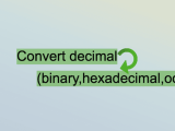 Converting Decimal Numbers To Binary Hexadecimal Octal In Javascript
