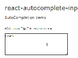 Autocomplete Input Field For React