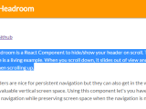 React Auto Hide Sticky Navigation React Headroom Reactscript