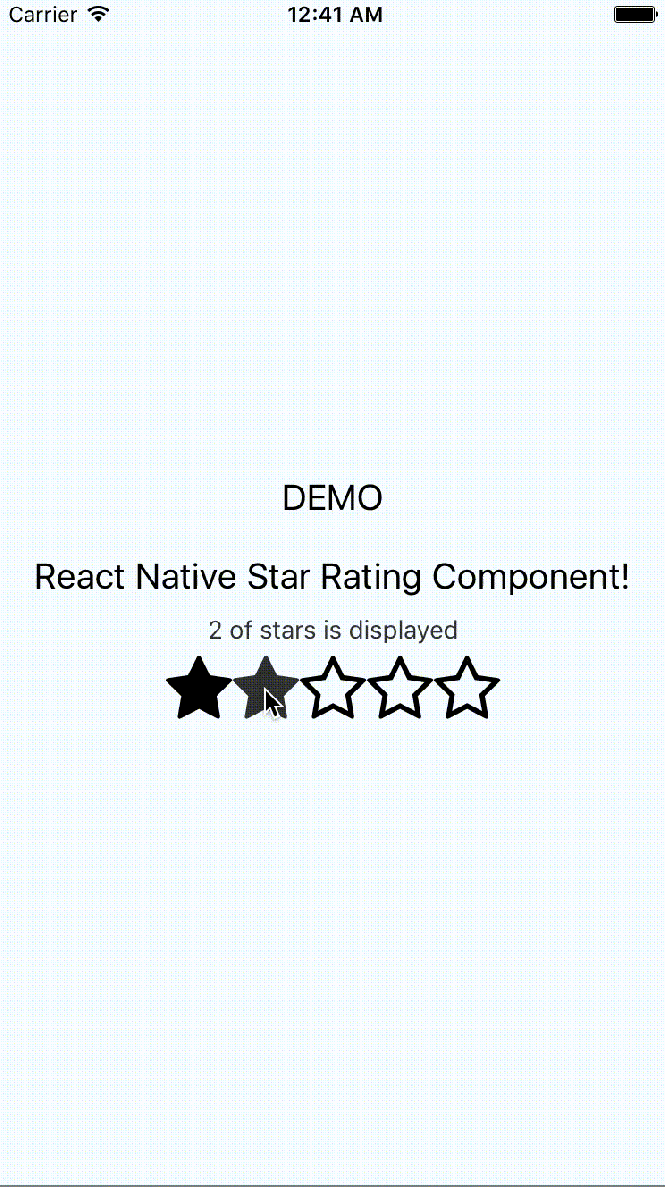 React Native Star Rating Component | Reactscript