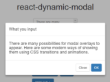 Dynamic Modal Dialog Component For React Reactscript