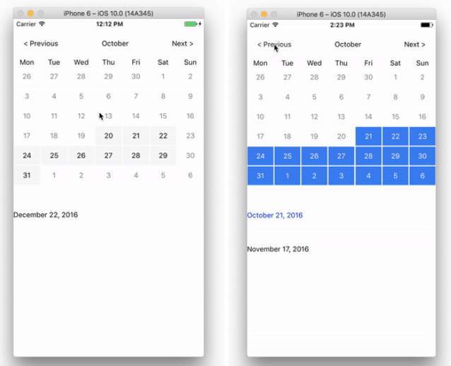 React Native Dates Component Reactscript
