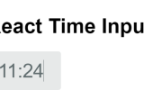 Minimalist Time Input For React Reactscript