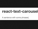 React Text Carousel Component Reactscript