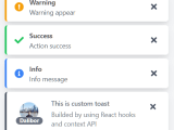 Custom Toast Component Using Tailwindcss Reactscript
