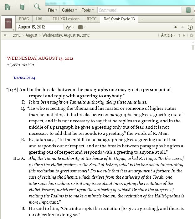 Free Daf Yomi Reading Plan for the Babylonian Talmud - Reading Acts