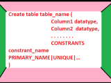 Sql Create Table