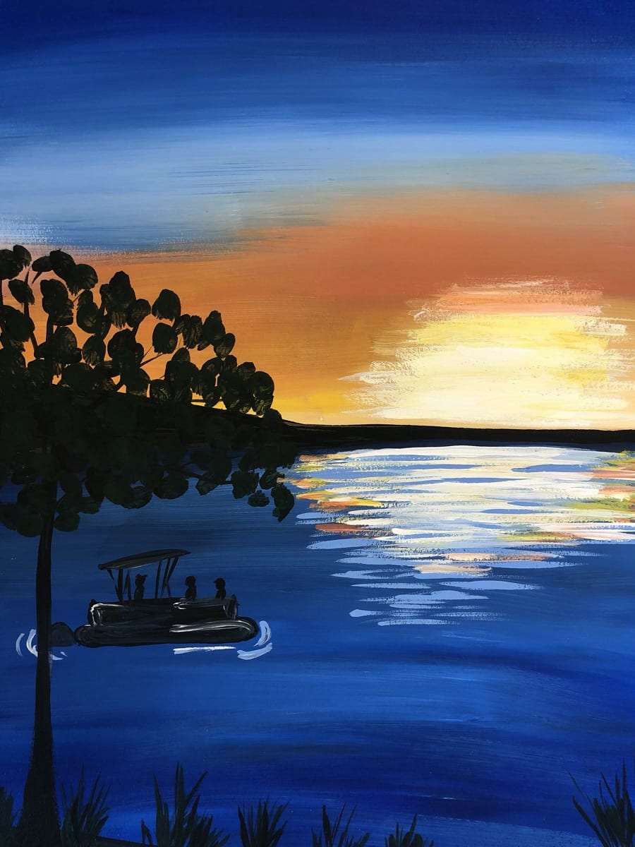 Lake Sunset Painting Tutorial