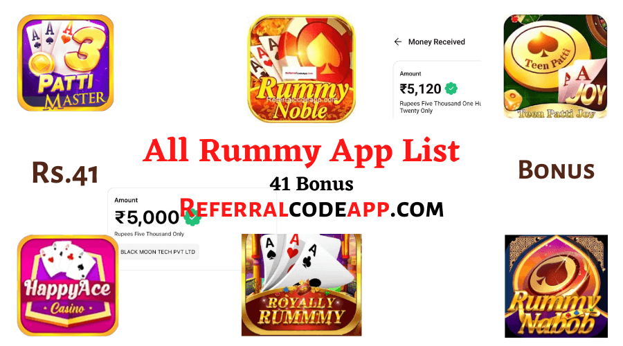 ReferralCodeApp - All Rummy App, New Teen Patti Earning App
