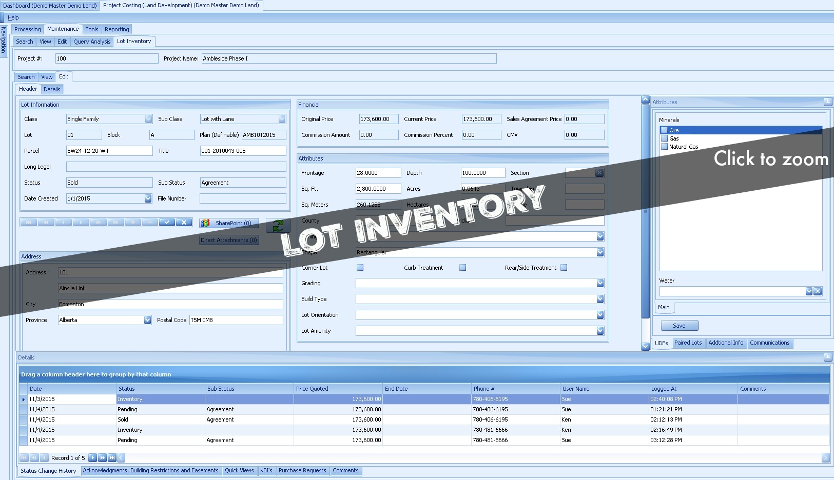 Lot Inventory | Reflex ERP
