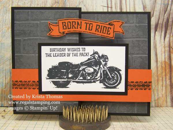 Stampin Up Motorcycle Stamp