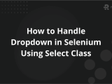 How To Handle Dropdowns In Selenium Using Select Class