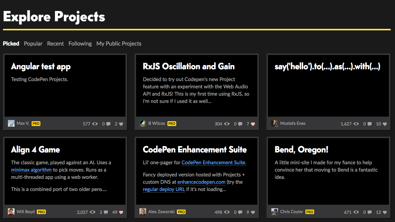 Codepen Projects Is Here Codepen Blog