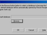 Help Dialog Boxes Default Database Dialog