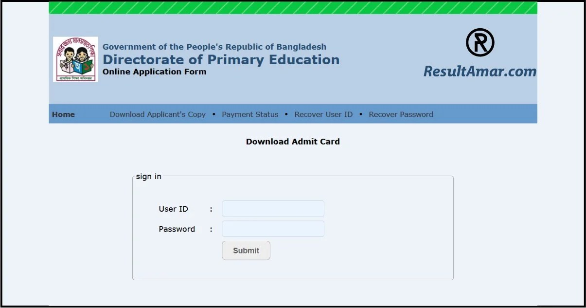 DPE Admit Card 2022 dpe.teletalk.com.bd Primary Teacher admit card