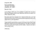 Resignation Letter Sample Template