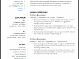 Download Free Python Developer Resume Sample Docx Word Template On