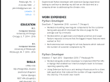 Download Free Python Developer Resume Sample Docx Word Template On