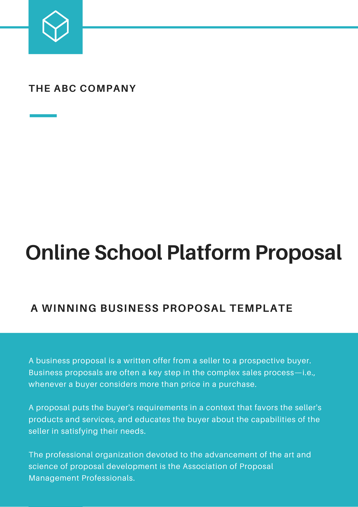 Online School Platform Proposal Template - RFPLY - Proposal Templates